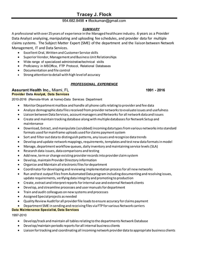 Tracey Flock-Resume 7 | PDF | Free Download