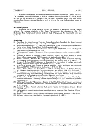 Bull Sperm Motility Measurement Improvement using Sperm Head Direction ...
