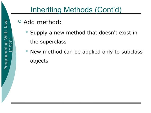 Java inheritance in object oriented programming | PPT