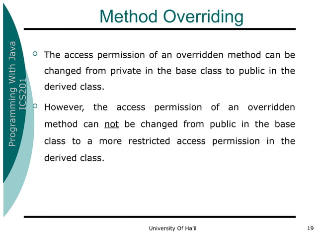 Java inheritance in object oriented programming | PPT