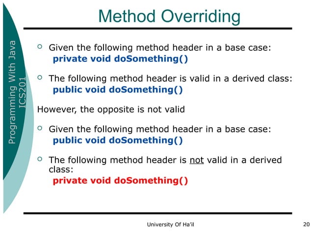 Java inheritance in object oriented programming | PPT