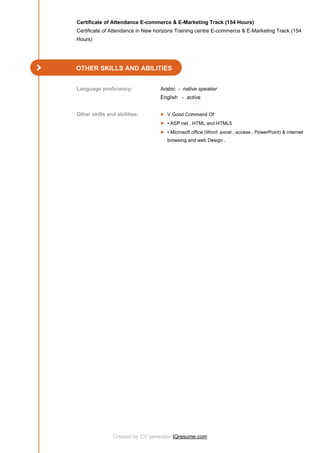 CV_nada-reda-1 (2) | PDF | Web Development | Internet