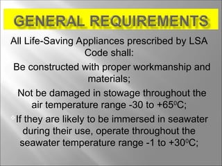 -Life-Saving- appliances for ships from solas | PPT