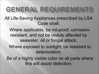 -Life-Saving- appliances for ships from solas | PPT