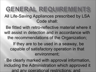 -Life-Saving- appliances for ships from solas | PPT