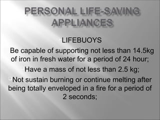 -Life-Saving- appliances for ships from solas | PPT