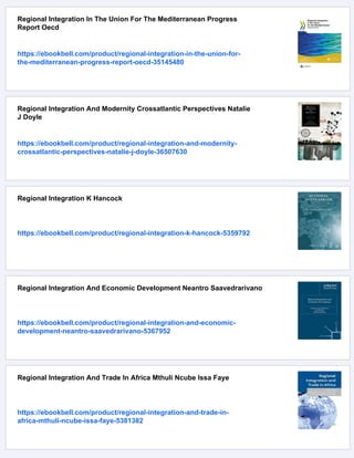 Regional Integration Fdi And Competitiveness In Southern Africa Oecd | PDF
