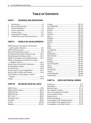 Oil Information 2003 Donnees Sur Le Petrole 2003 With 2002 Data Oecd | PDF