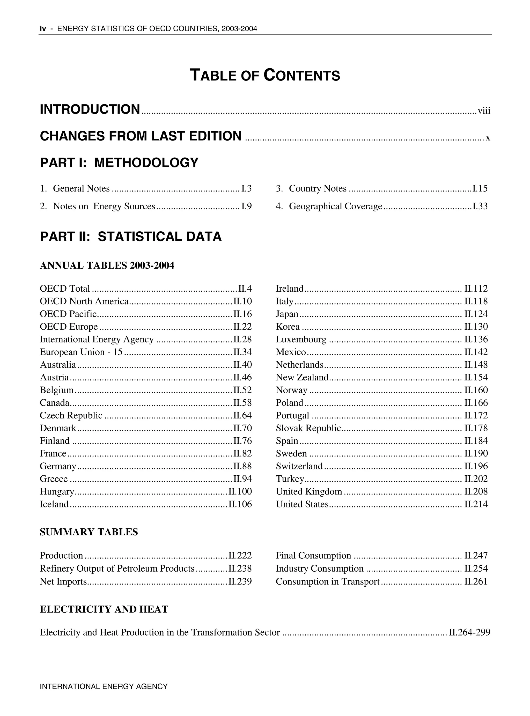 Energy Statistics Of Oecd Countries 20032004 Oecd | PDF
