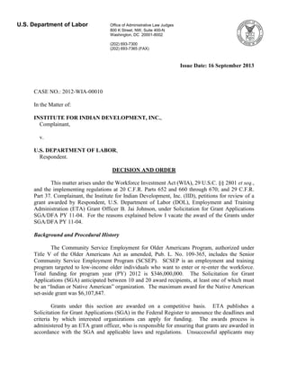 EMPLOYMENT_and_TRAIN_v_INSTITUTE_FOR_INDIAN_2012WIA00010_(SEP_16_2013 ...