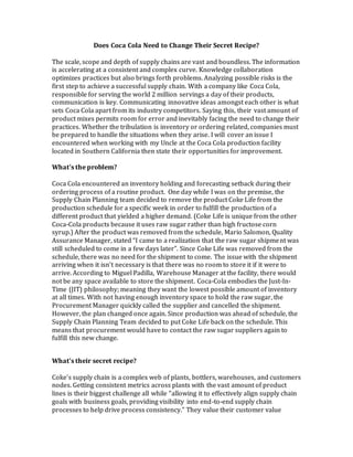 coca cola's secret receipe | PDF