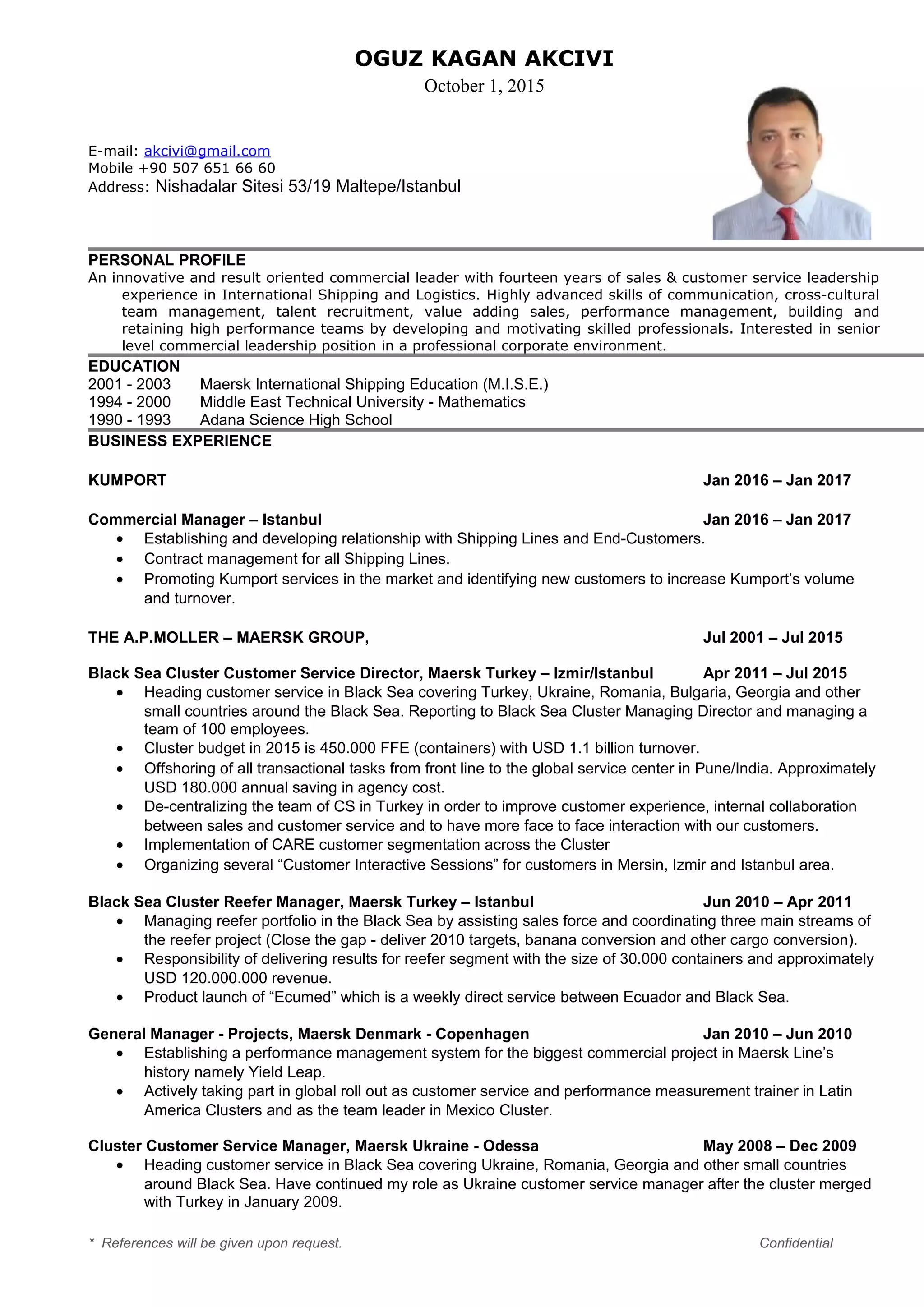 Oguz Kagan Akcivi Resume | PDF