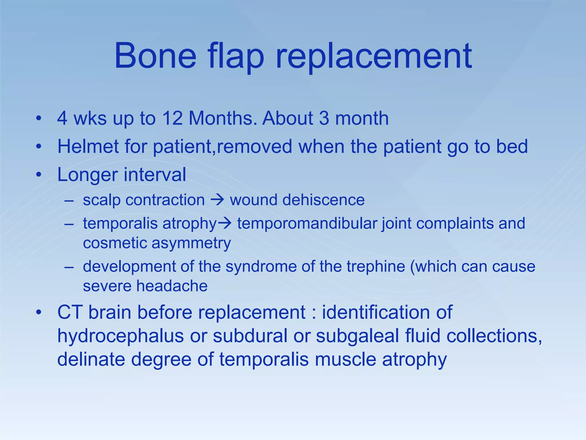 338 Indications and technique for cranial decompression after traumatic ...