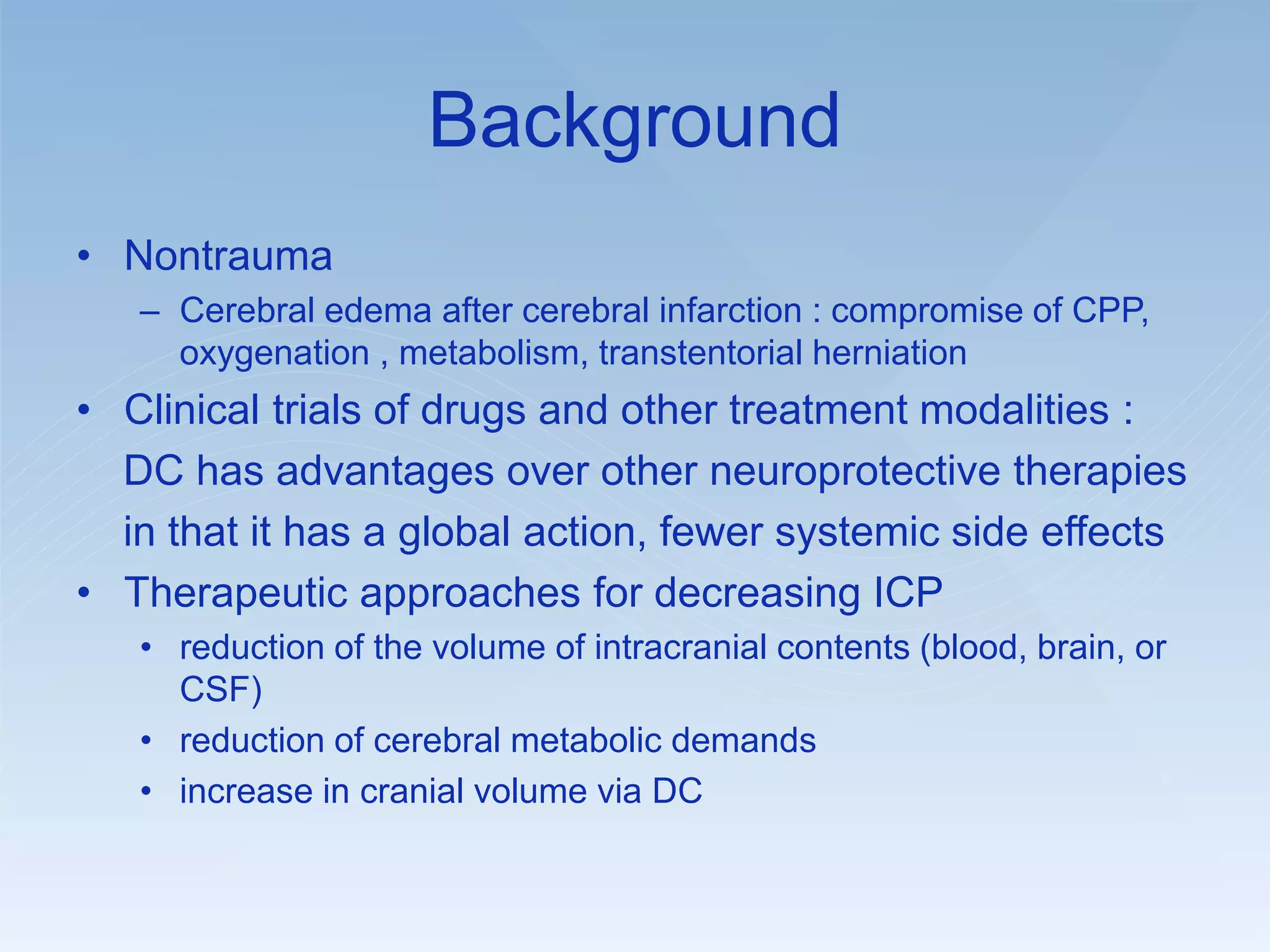 338 Indications and technique for cranial decompression after traumatic ...