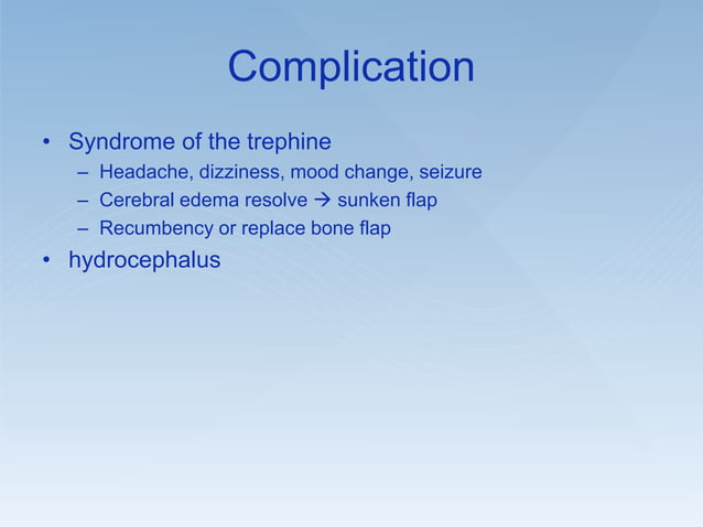 338 Indications and technique for cranial decompression after traumatic ...