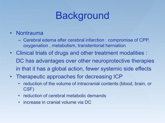 338 Indications and technique for cranial decompression after traumatic ...