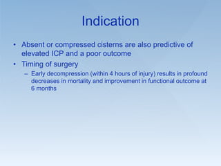 338 Indications and technique for cranial decompression after traumatic ...