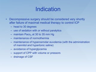 338 Indications and technique for cranial decompression after traumatic ...