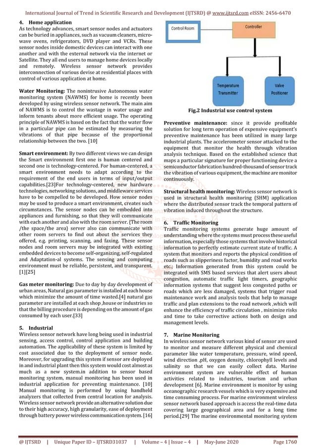 Wireless Sensor Network Applications A Survey | PDF