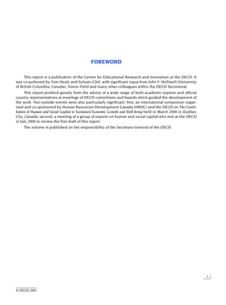Wellbeing Of Nations The Role Of Human And Social Capital Oecd | PDF