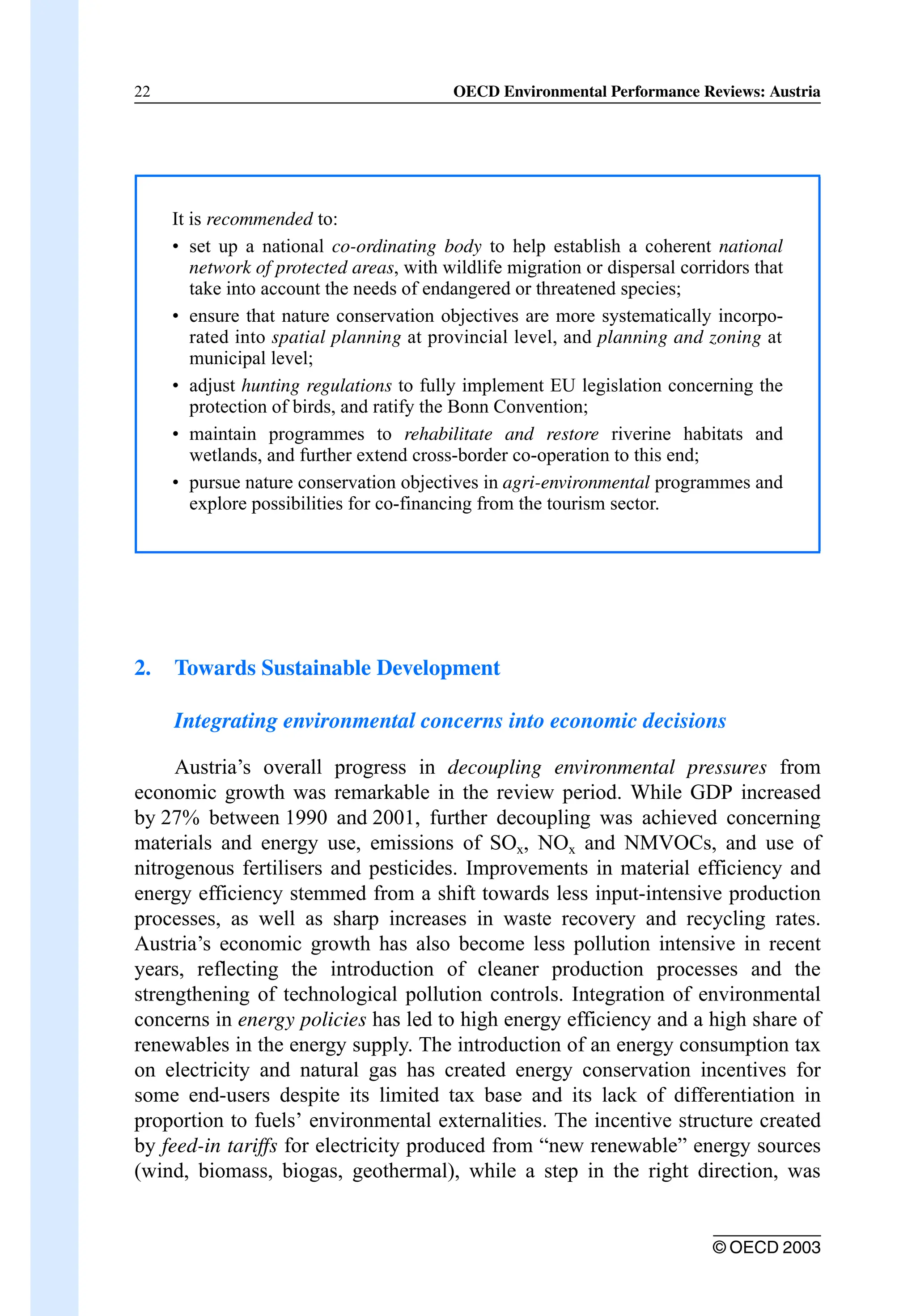 Oecd Environmental Performance Reviews Austria Oecd | PDF
