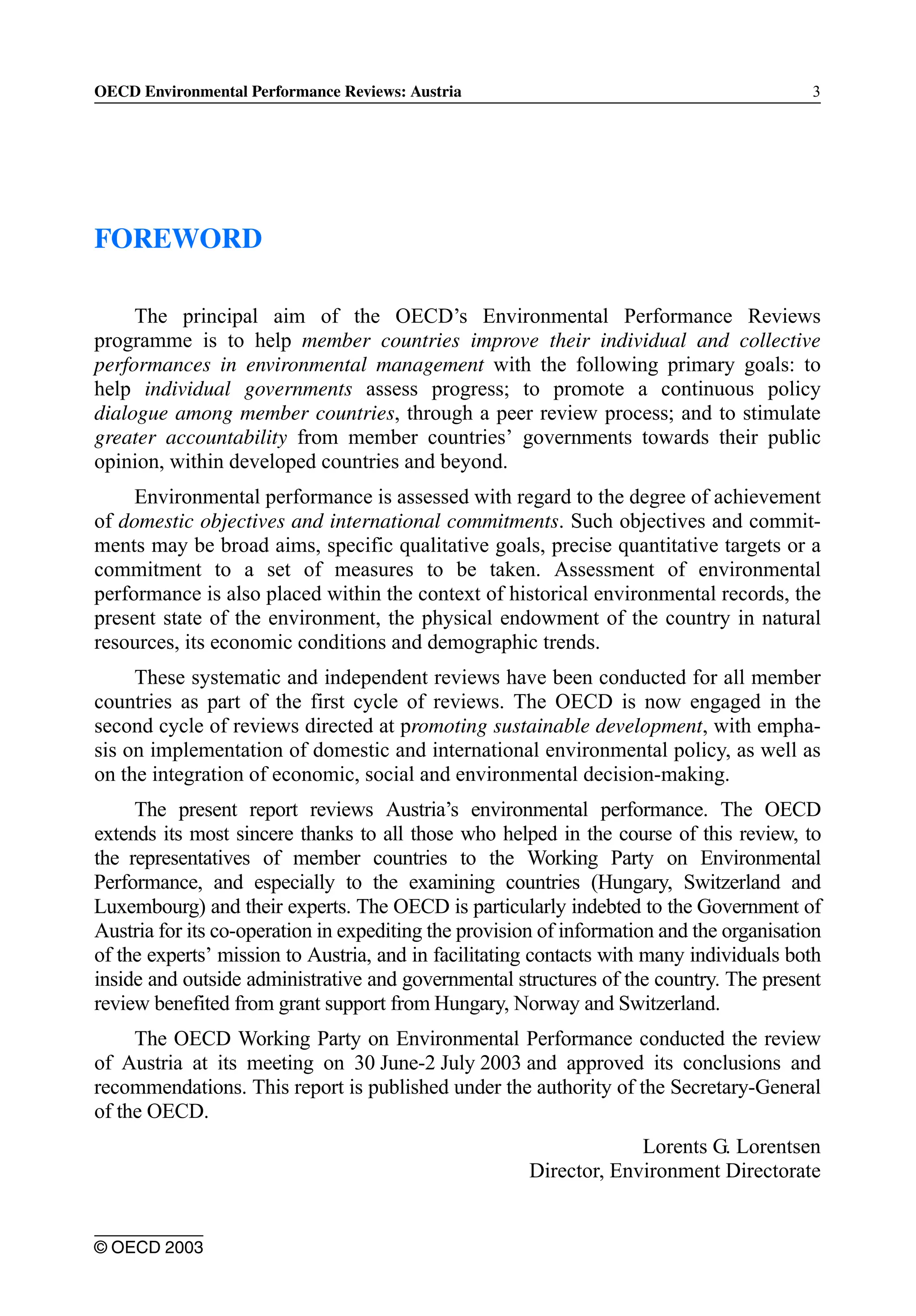 Oecd Environmental Performance Reviews Austria Oecd | PDF