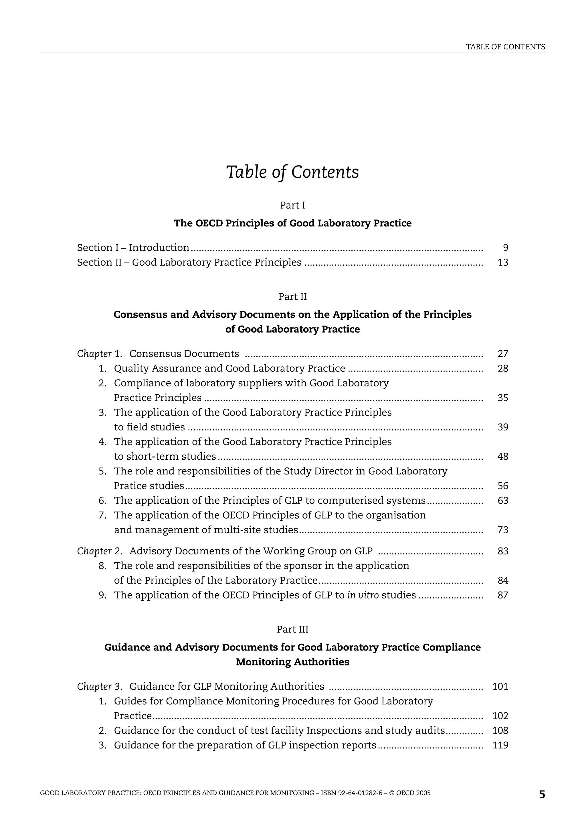 Good Laboratory Practice Oecd Principles And Guidance For Compliance ...