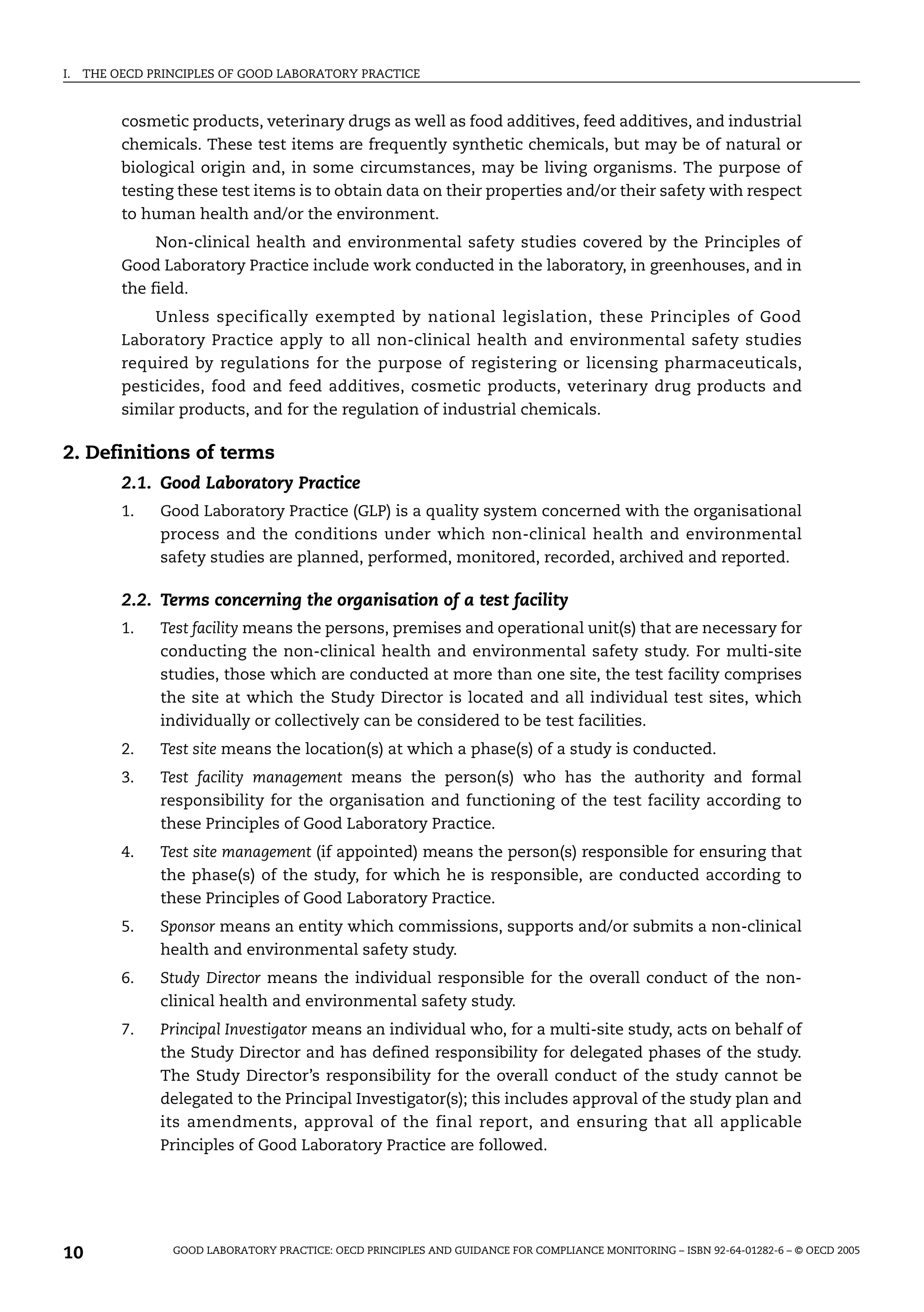 Good Laboratory Practice Oecd Principles And Guidance For Compliance ...