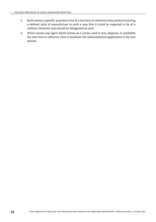 Good Laboratory Practice Oecd Principles And Guidance For Compliance ...