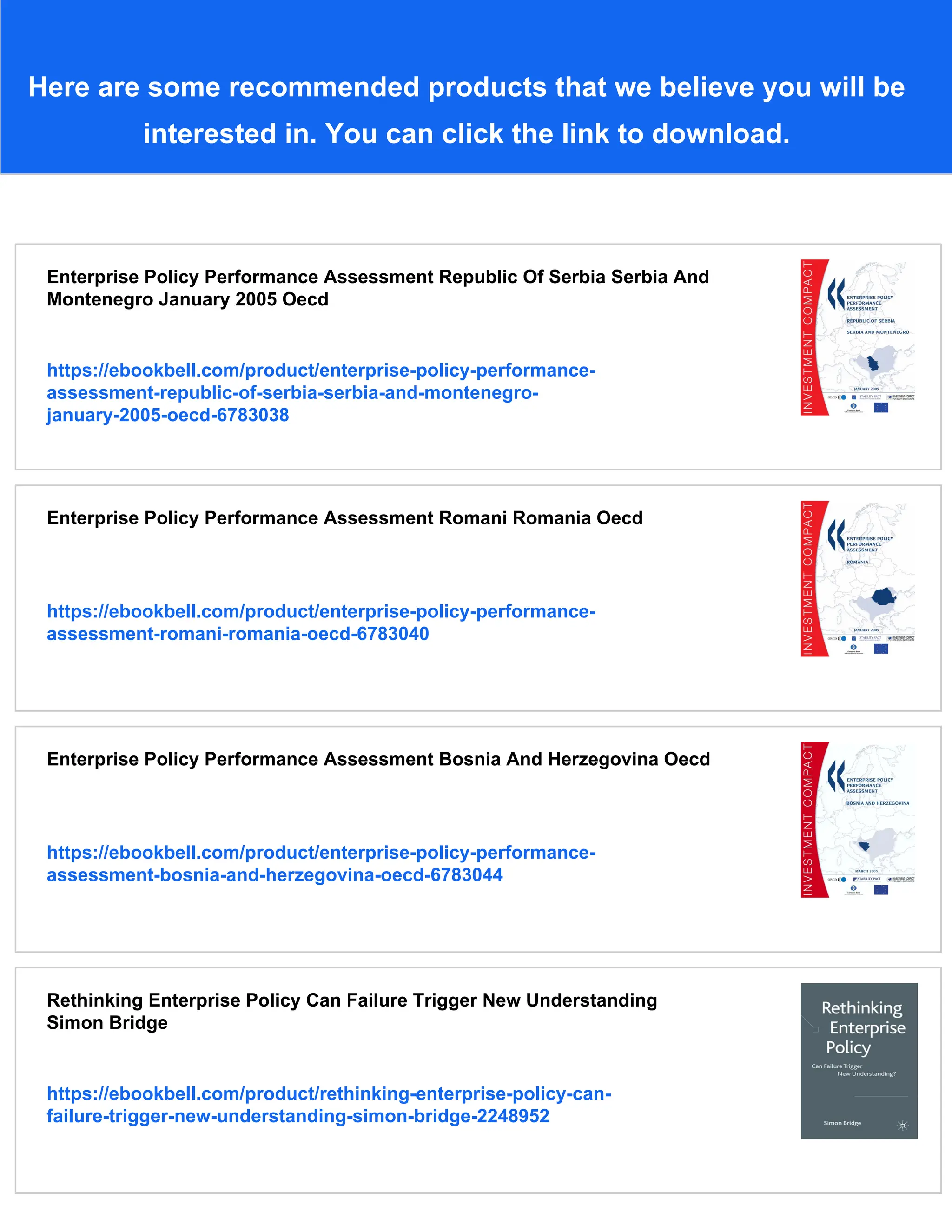 Enterprise Policy Performance Assessment Bulgaria Oecd | PDF