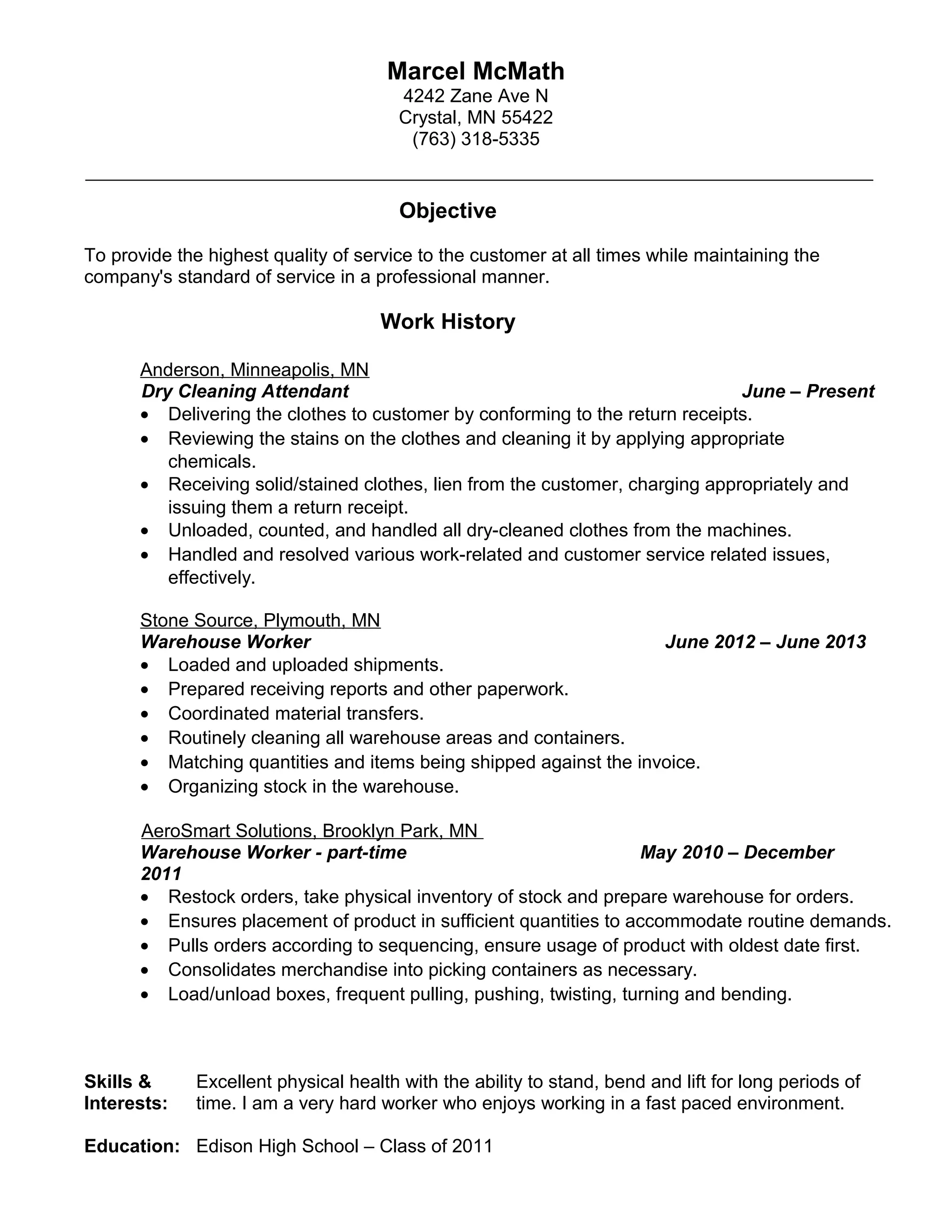 2015 marcell resume | DOC