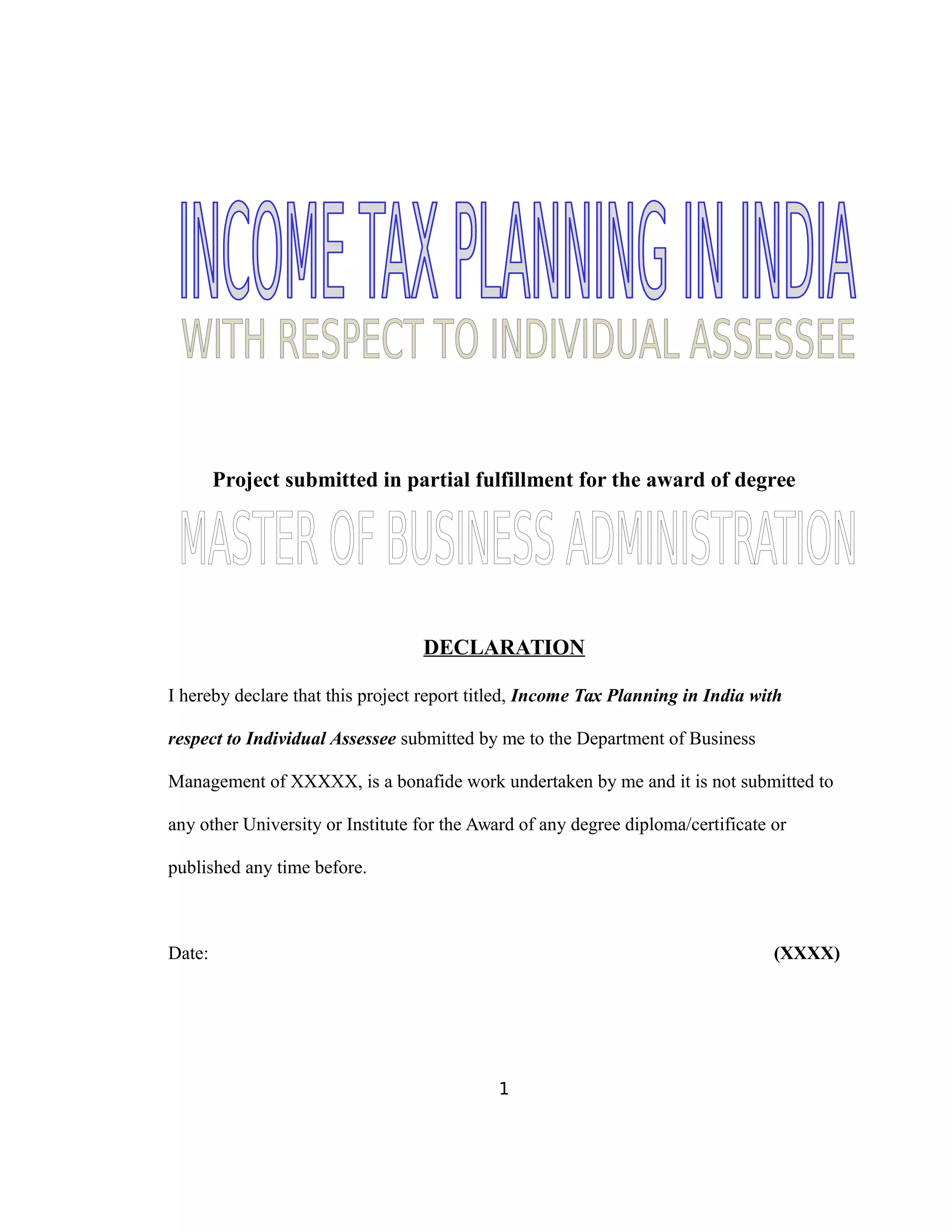 339388655 income-tax-planning-in-india-with-respect-to-individual ...