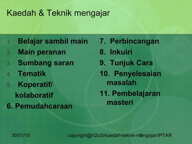 3394071 kaedah-teknik-mengajar | PPT