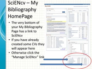The Biosketch format, SciENcv and the paper | PPTX | Desktop Publishing ...