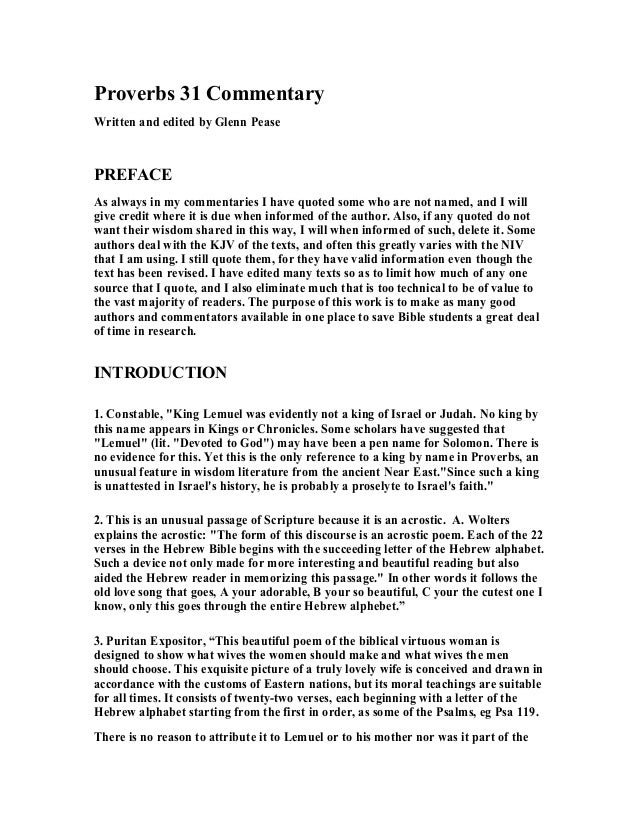 33960878 Proverbs 31 commentary 33960878 Proverbs 31 commentary