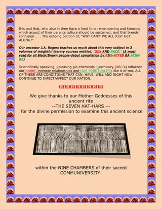 The Culture of Sex According to the Aspiring Goddess Atyeb Ba Atum Re ...