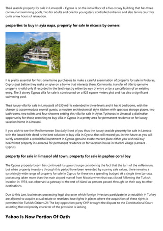 The Most Innovative Things Happening With property for sale in cyprus ayia napa | PDF