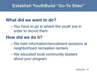DOL YouthBuild Webinar Series Presentation- Recruitment and Mental ...