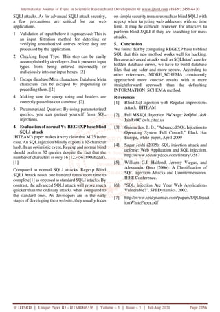 Appreciative Advanced Blind SQLI Attack | PDF