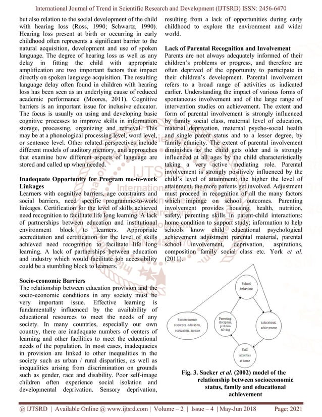 Barriers and Opportunities of Inclusive Education in Present ...
