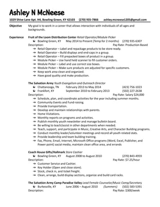 Ashley McNeese 2016 | PDF