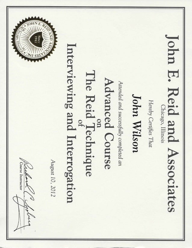 Reid Technique Advanced 2012 | PDF