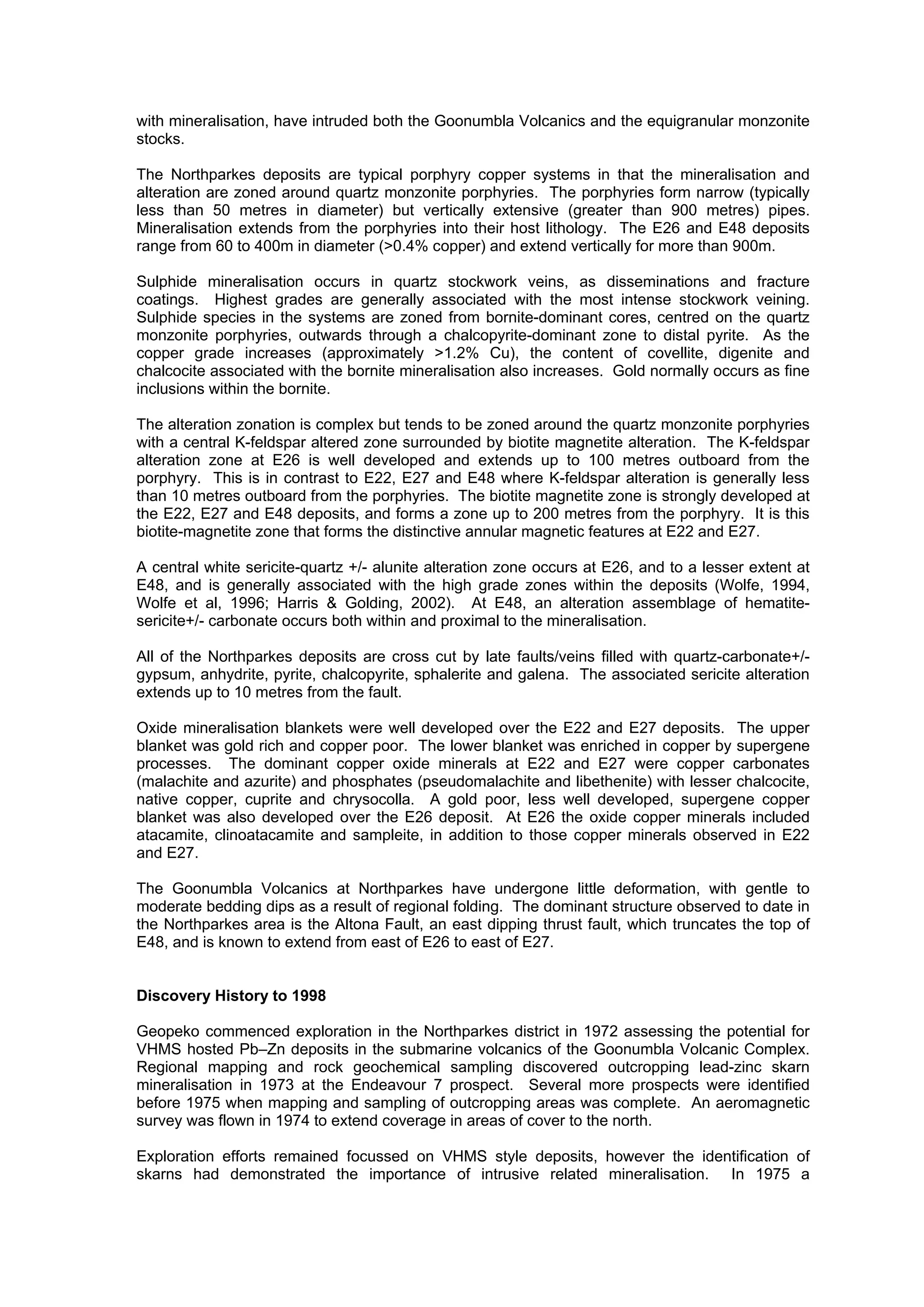 Lye2006TheDiscoveryHistoryNorthparkesDeposits | PDF