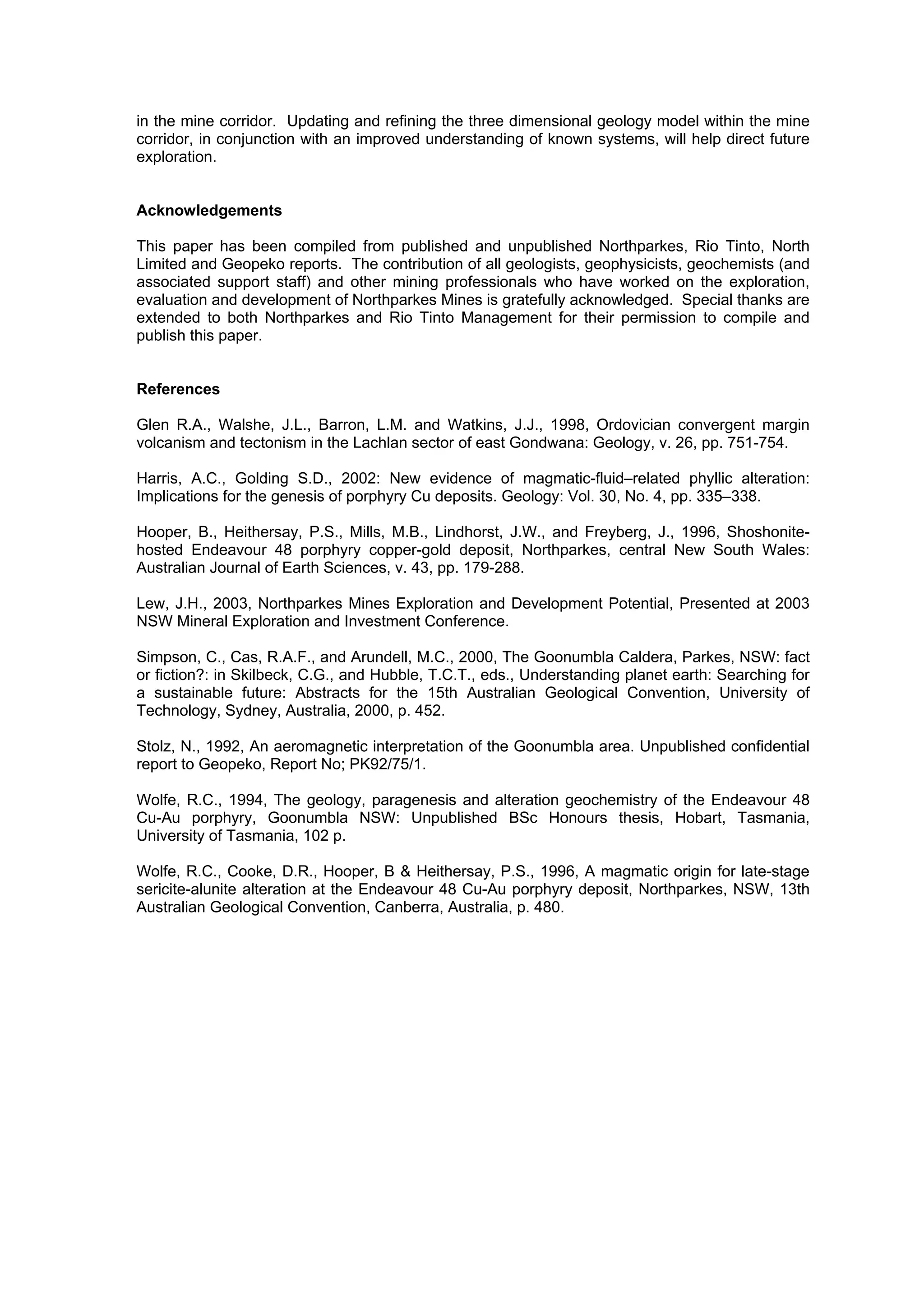 Lye2006TheDiscoveryHistoryNorthparkesDeposits | PDF