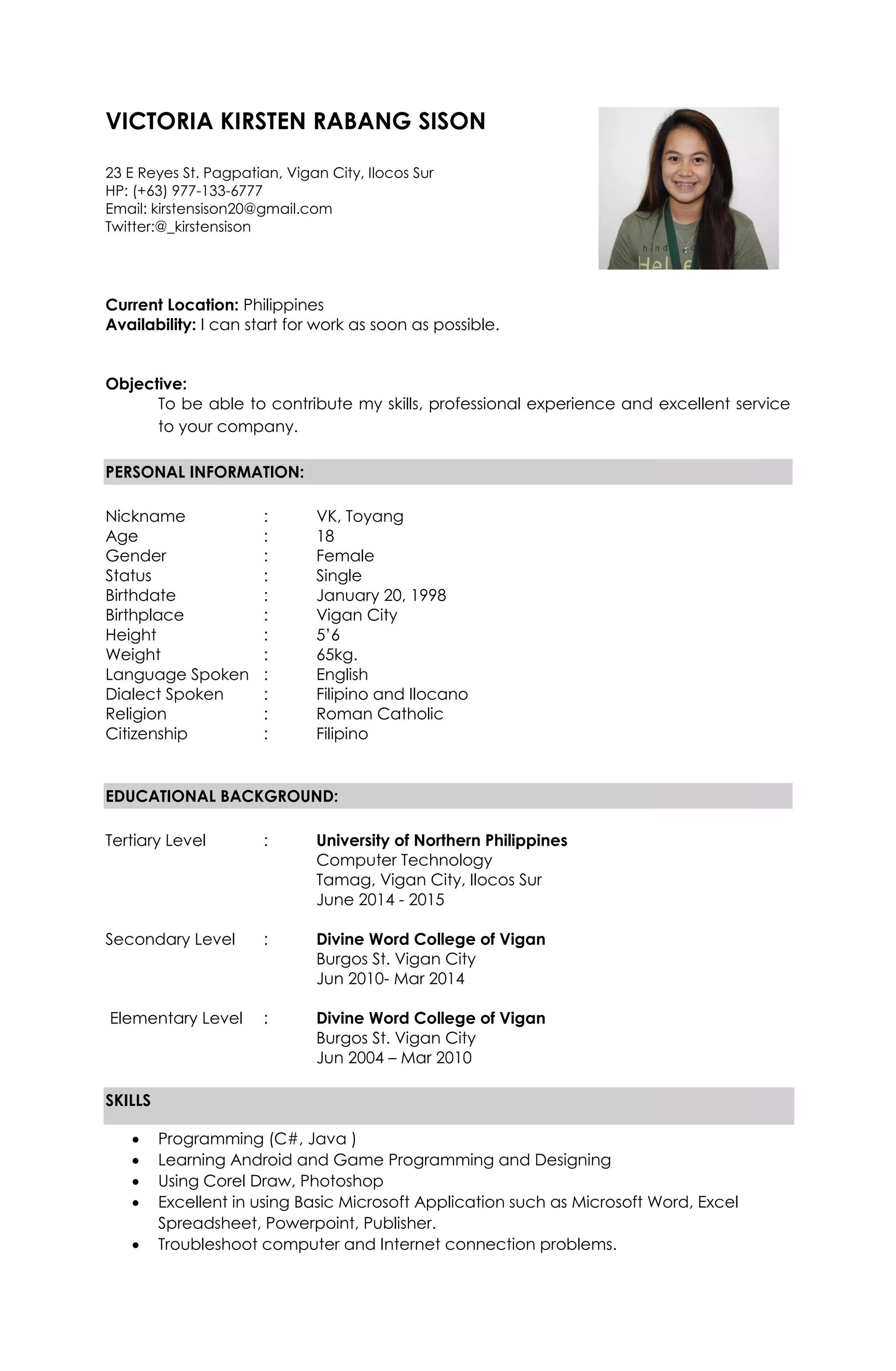 Curiculum Vitae | PDF