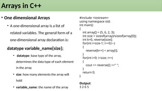 3 (3)Arrays and Strings for 11,12,college.pptx | Free Download