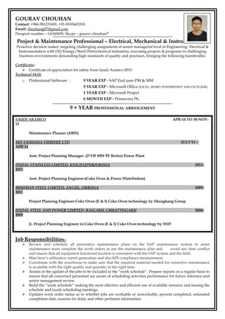 GOURAV_CHOUHAN_CV 120515. | PDF