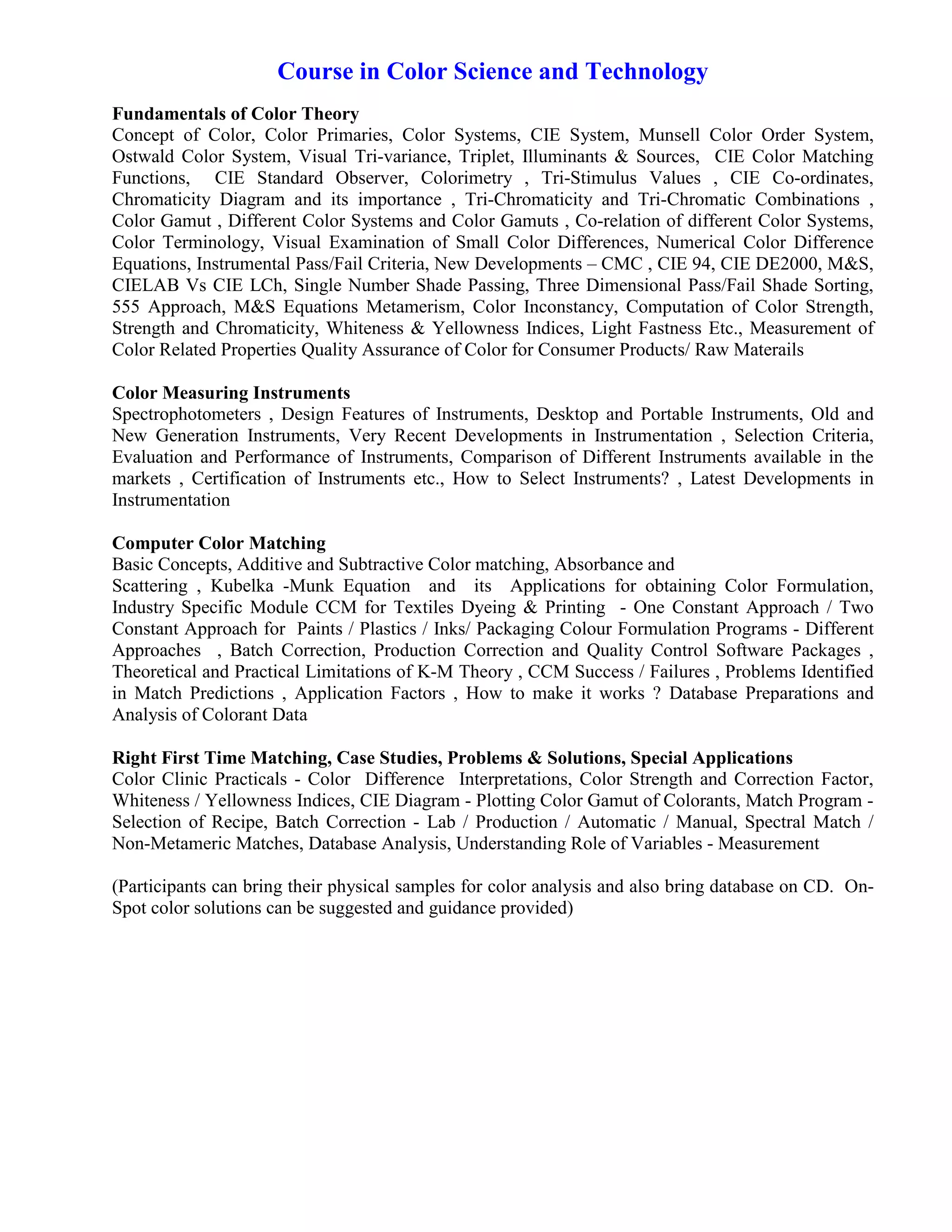 Course Content & Registration Details | PDF