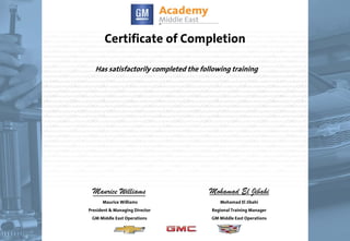 GM Certificate | PPT