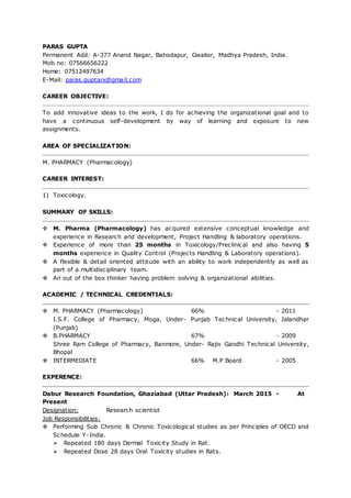 Paras new CV`.. | DOCX